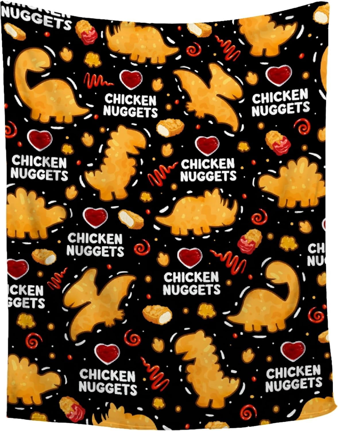 Chicken Nugget Blanket,Dino Nugget Blankets Gift Soft Cozy Plush ...