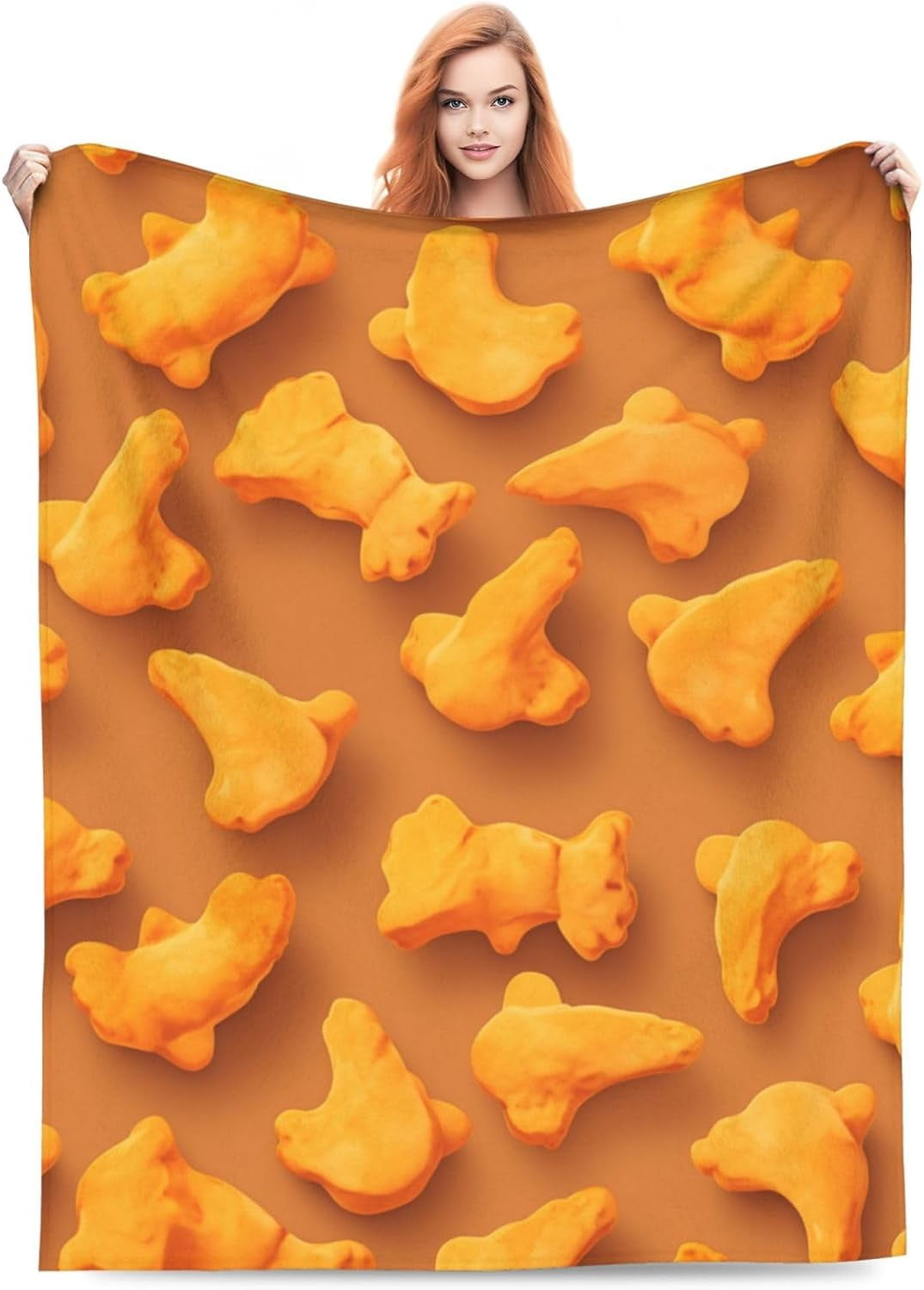 Chicken Nugget Blanket Gifts for Kids Adults Soft Warm Flannel ...