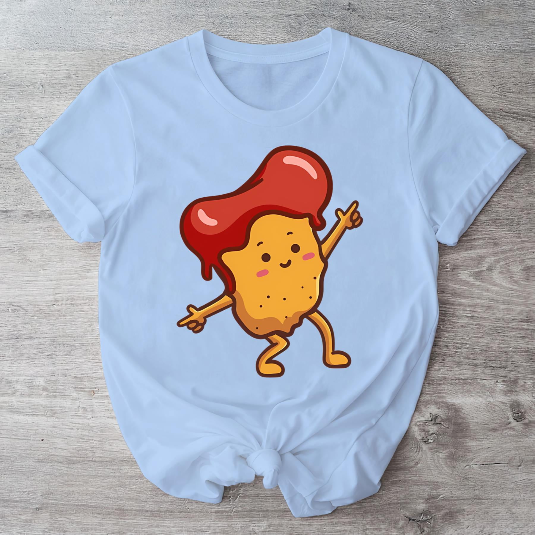 Chicken Nugget Hair Ketchup Shirt, Deboned Chicken Meat, Chicken ...
