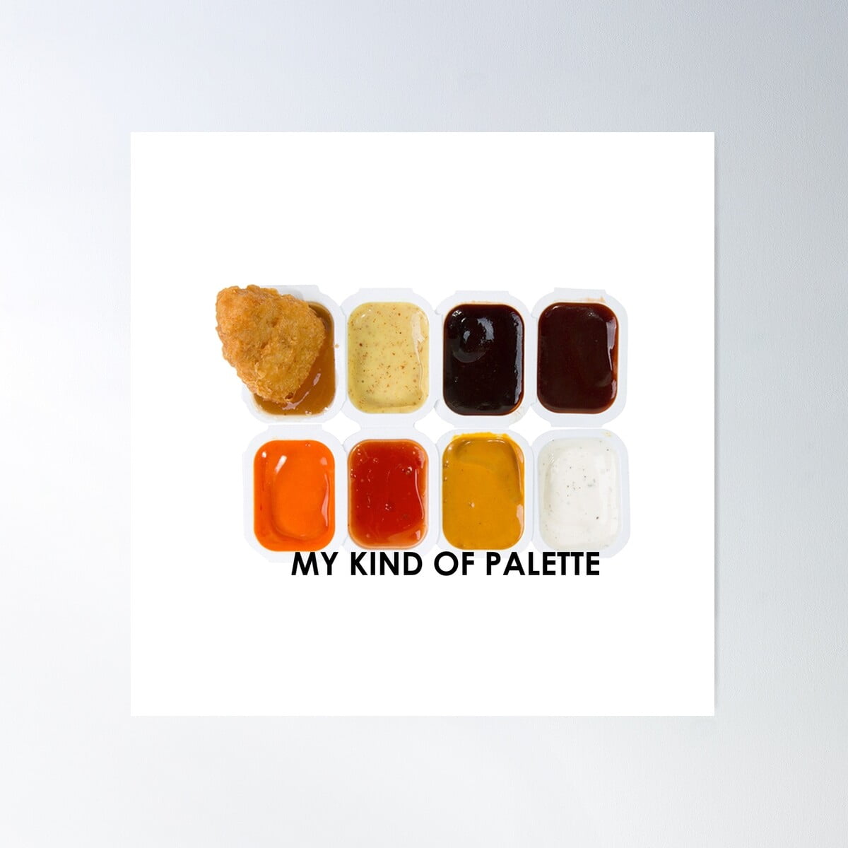 Chicken Nugget Palette Poster Wall Art, Modern Wall Decor For Living ...