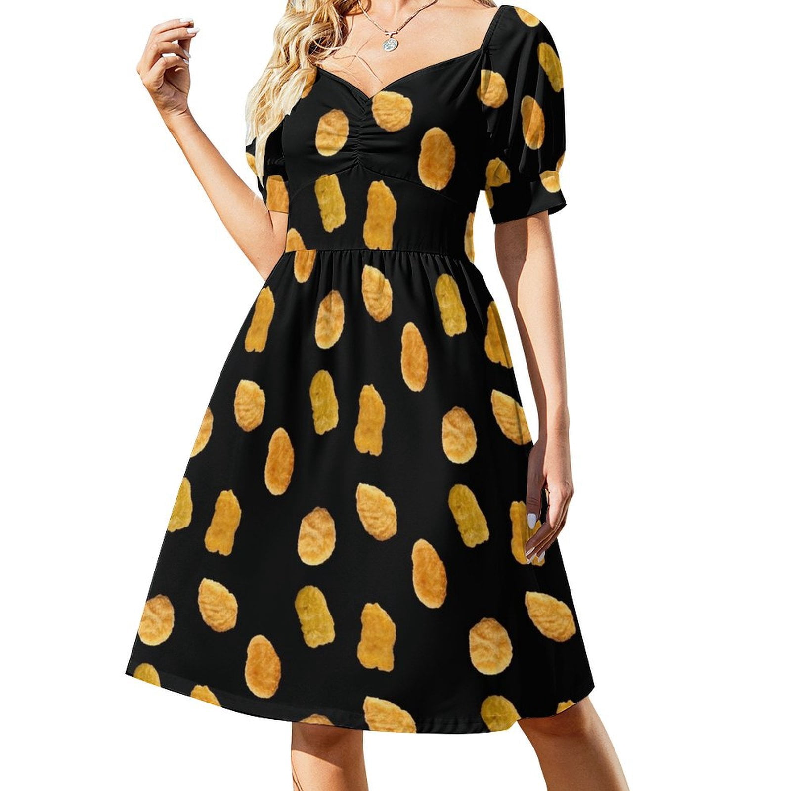 Chicken Nugget Pattern Dress women long dresses Woman clothing women's ...
