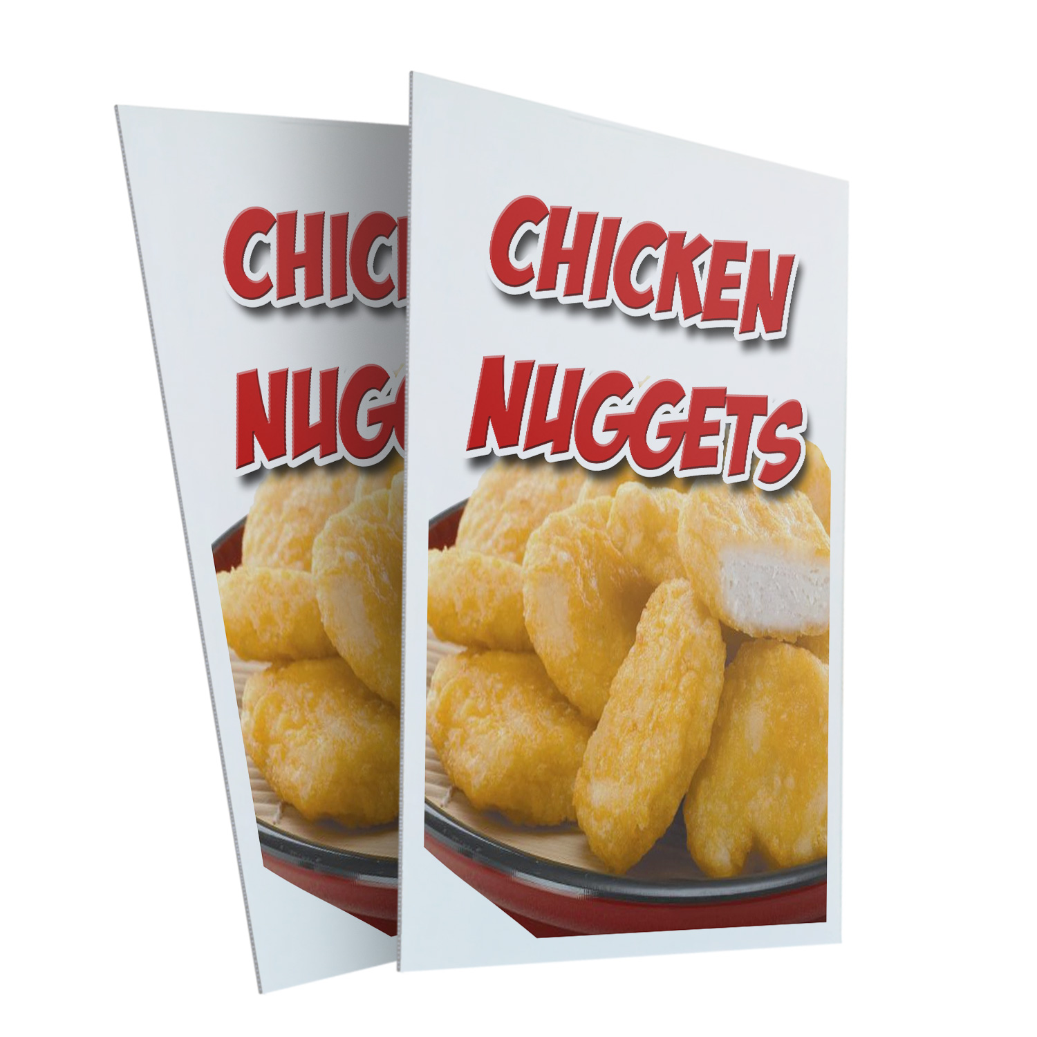 Chicken Nuggets (2-PACK) 24" x 36" Plastic Signs | Sign Insert 4mm ...