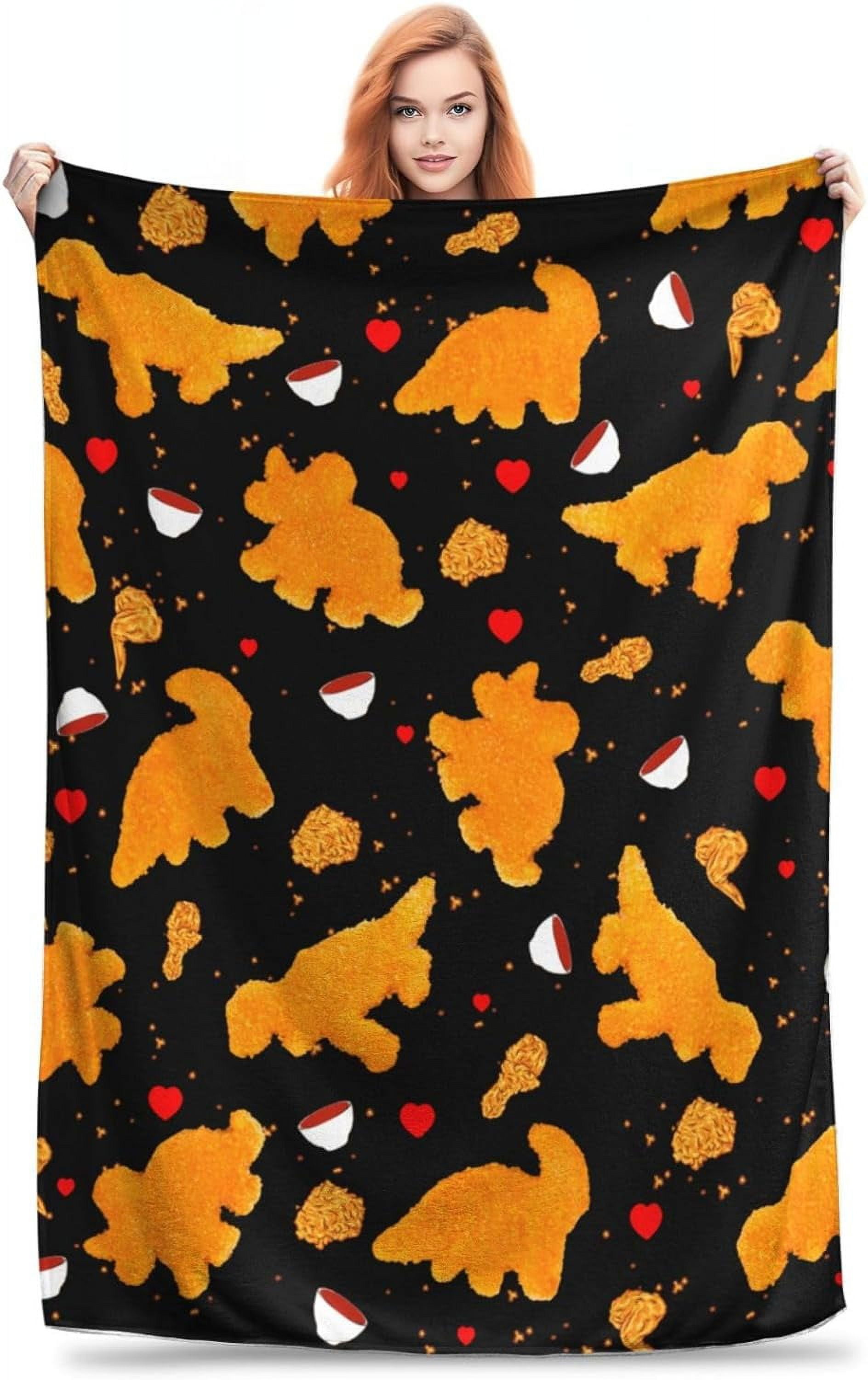 Chicken Nuggets Blanket Dino Chicken Nuggets Blanket Gifts 60" X 50 ...