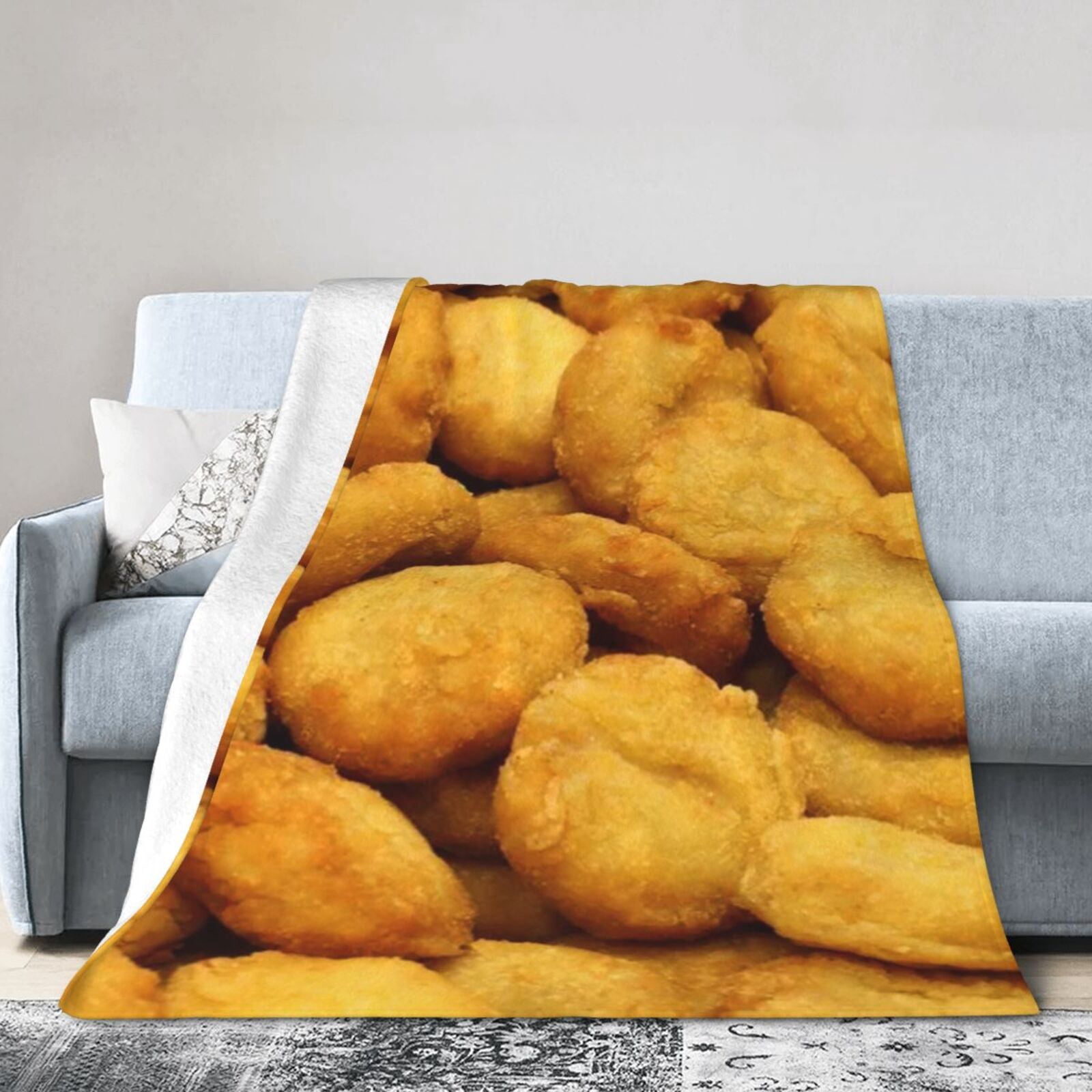 Chicken Nuggets Blanket Gifts For Kids Adults - Lightweight Throw ...