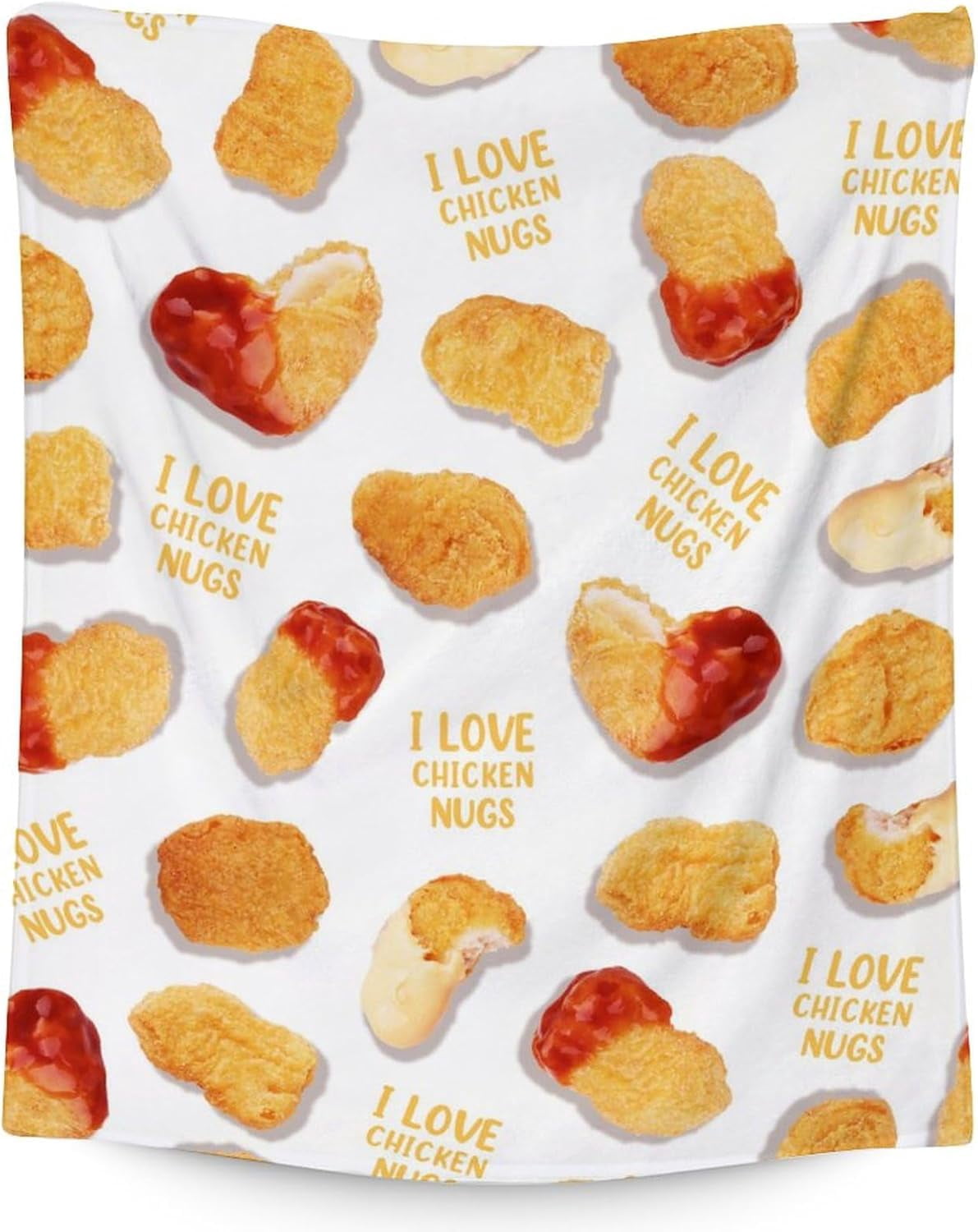 Chicken Nuggets Blanket for Kids, Adults - Throw Size - Soft Fuzzy ...