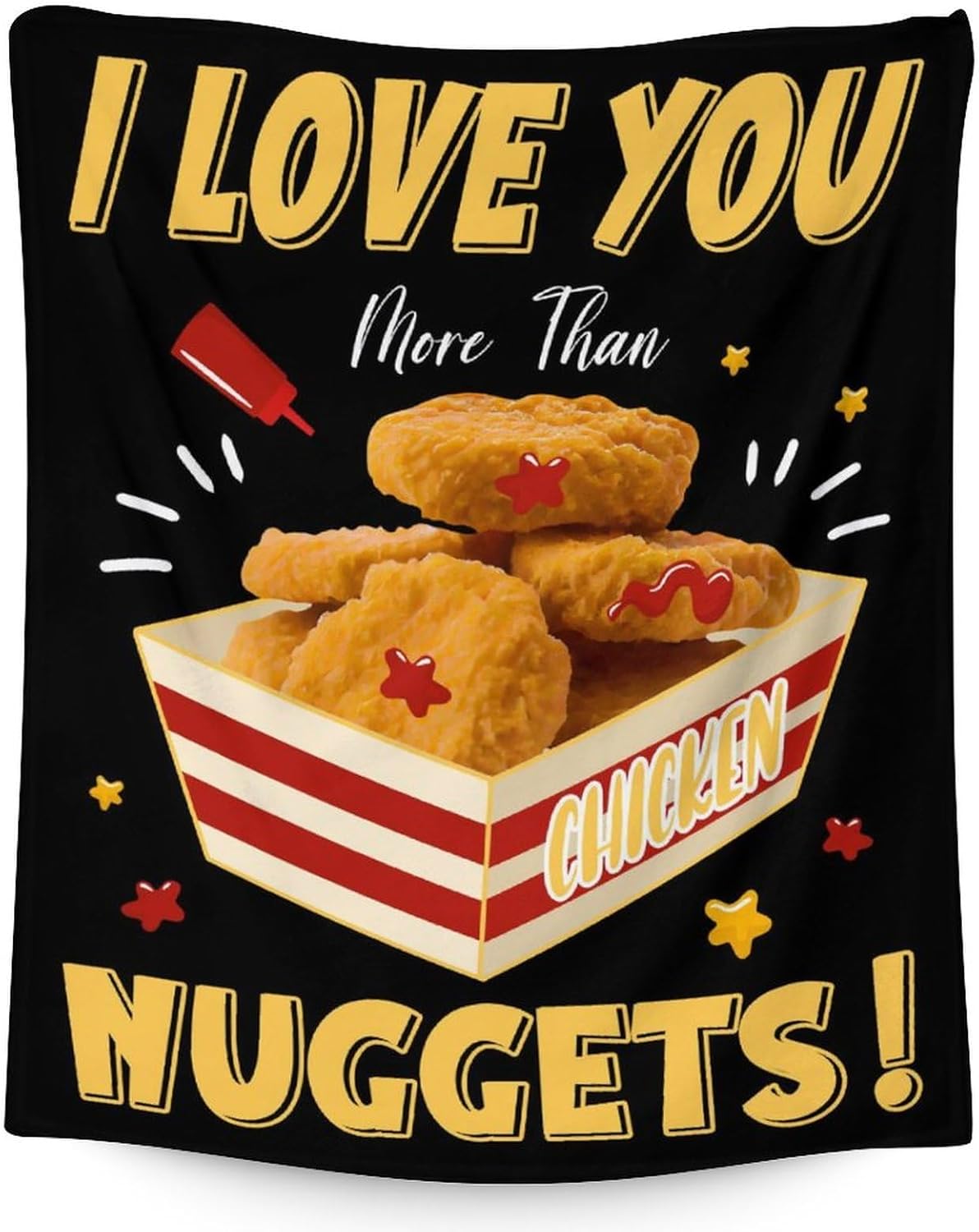 Chicken Nuggets Blanket for Kids, Adults - 40x50 Inches Crib Size ...