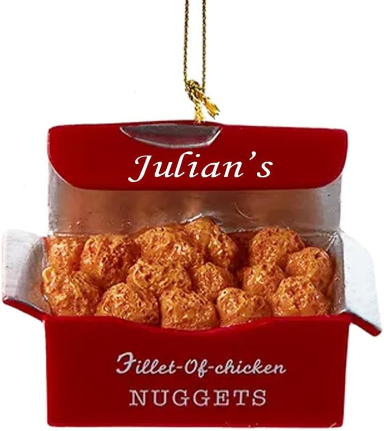 Chicken Nuggets Christmas Ornament Fillet of Chicken Fast Food Box ...