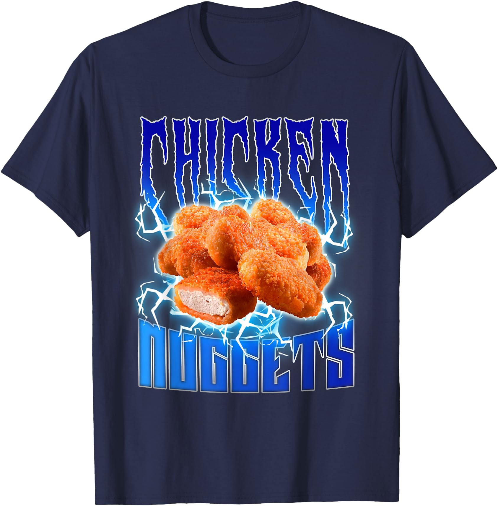 Chicken Nuggets Heavy Metal Funny Nug Lover Softstyle Unisex T-Shirt ...