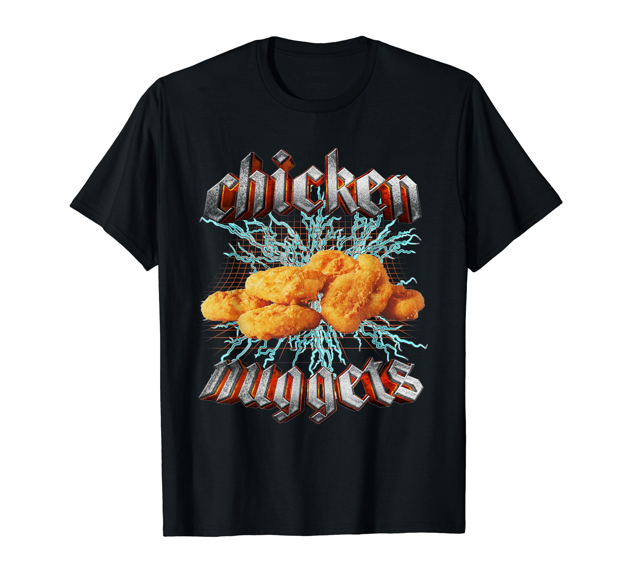 Chicken Nuggets Heavy Metal World Tour Hardcore Music T-Shirt - Walmart.com