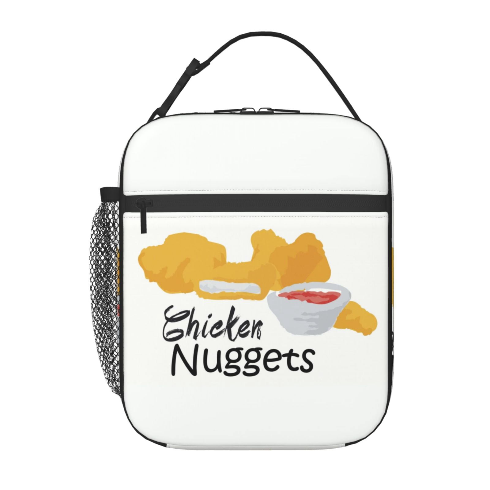 Chicken Nuggets Pattern Lunch Box Portable Insulated Bag Reusable For ...