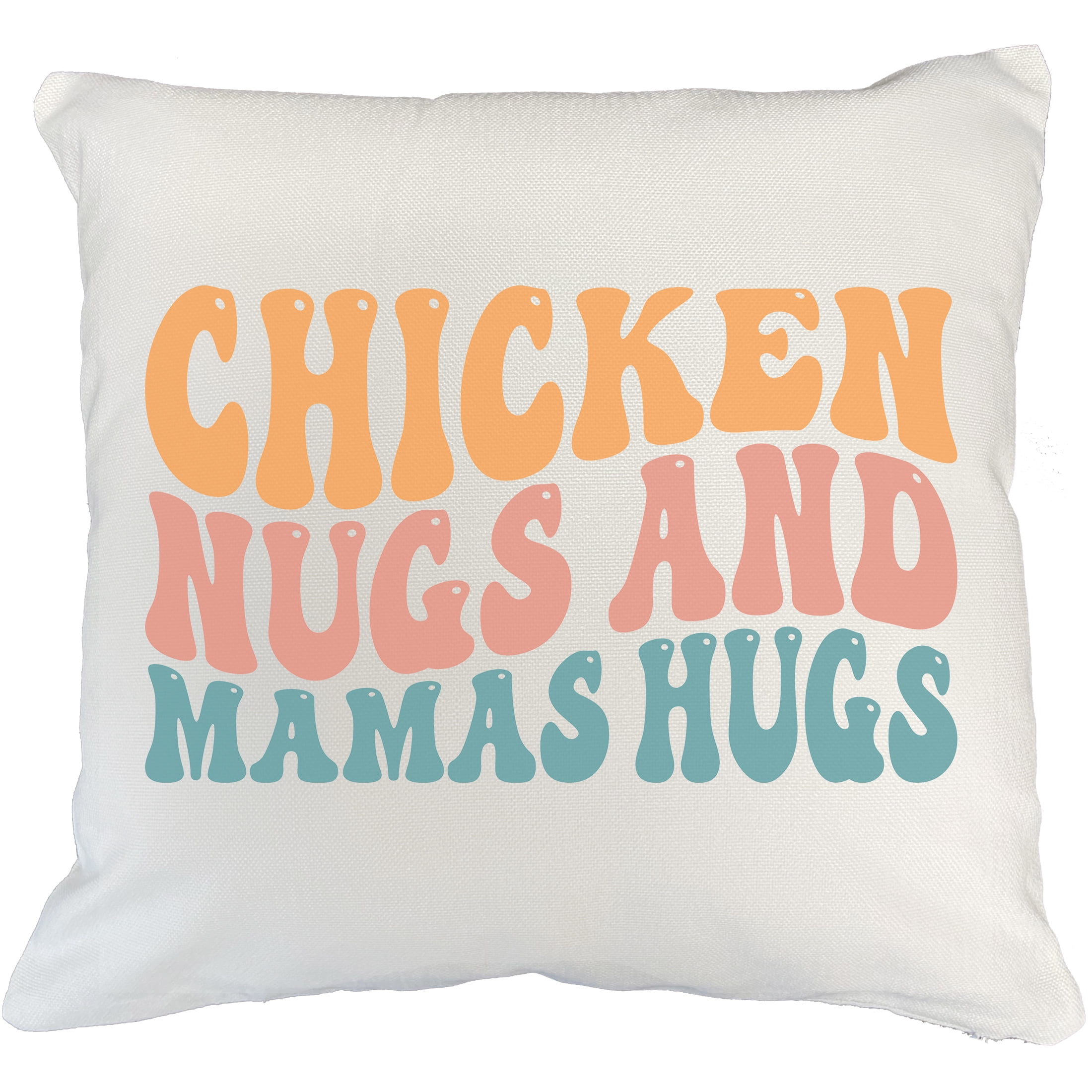 Chicken Nugs and Mama's Hugs Saying, Groovy Retro Wavy Text Merch Gift ...