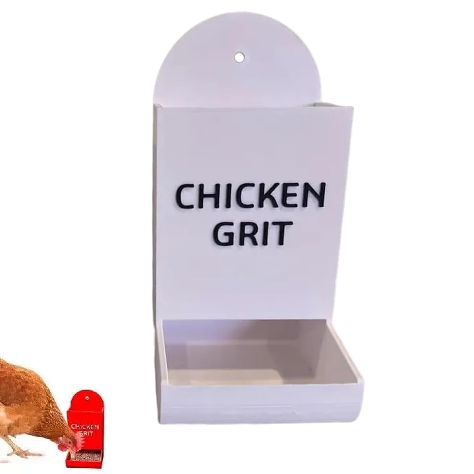 Chicken Oyster Shell and Grit Feeder, Hanging Chicken Feeder Trough ...