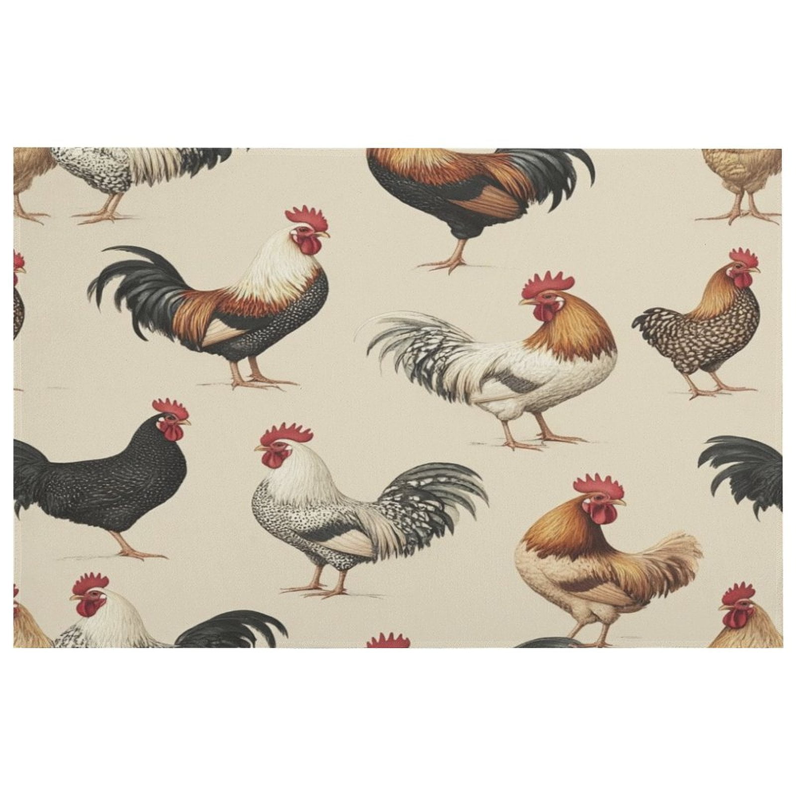 Chicken Pattern Adult Home Decor Bedroom Living Room Crystal Velvet ...