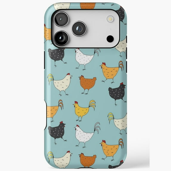 Chicken Pattern Cute Farm Animal Art Phone Cover for iPhone 11 12 13 14 ...