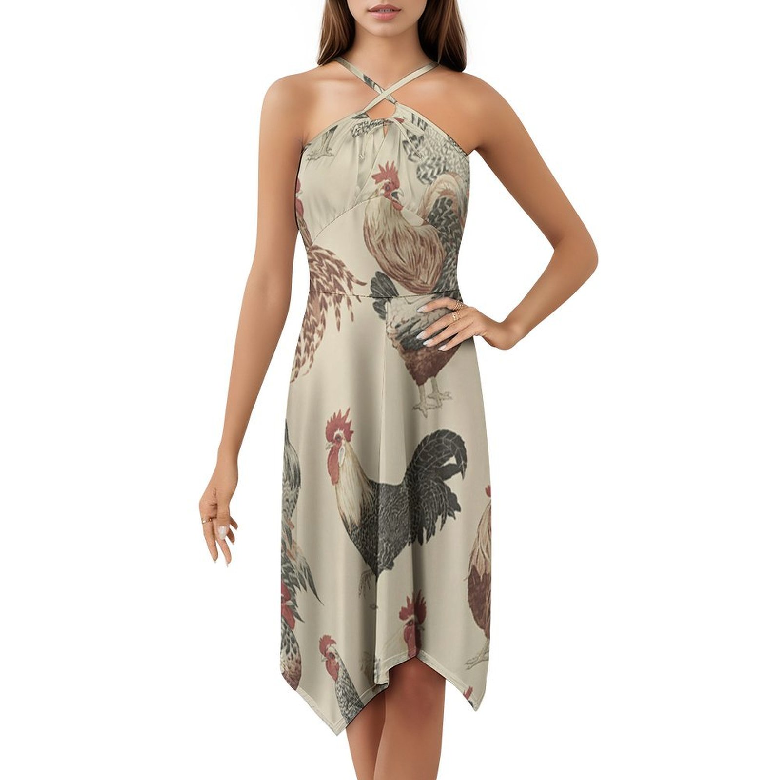 Chicken Pattern Dress Elegant Party Dresses Evening Dresses Women Dress ...