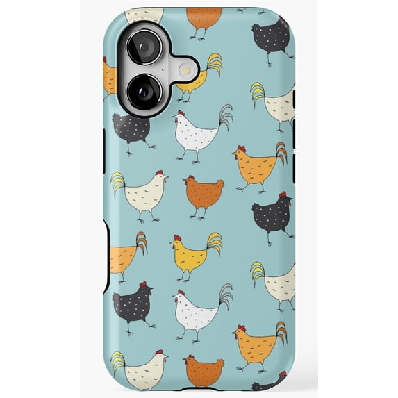 Chicken Pattern Farm Bird Poultry Animal Illustration Art Phone Case ...