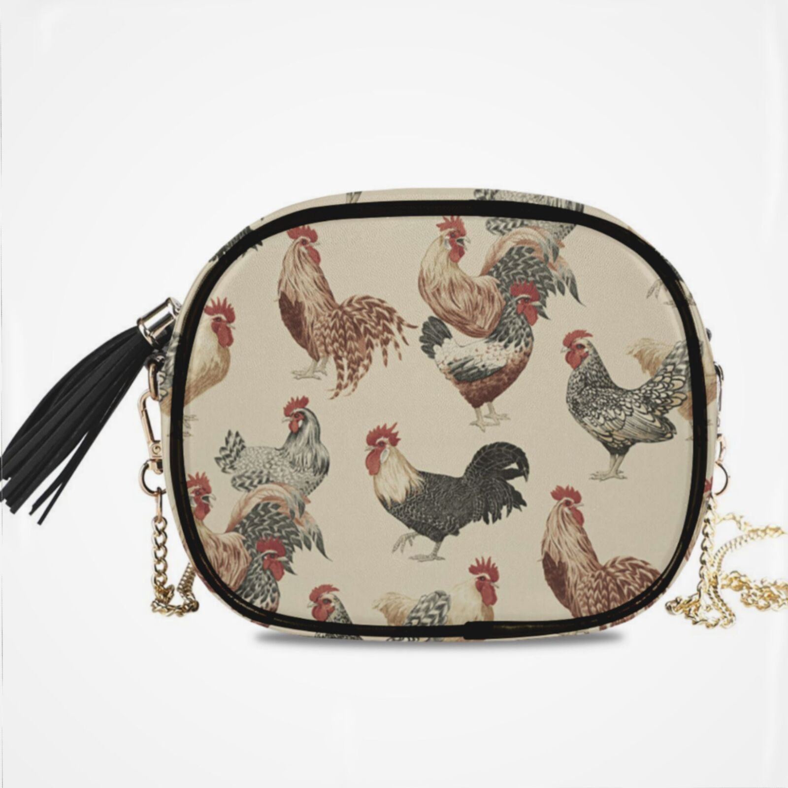 Chicken Pattern Handbag Fashion Messenger Bags For Women Pu Leather ...