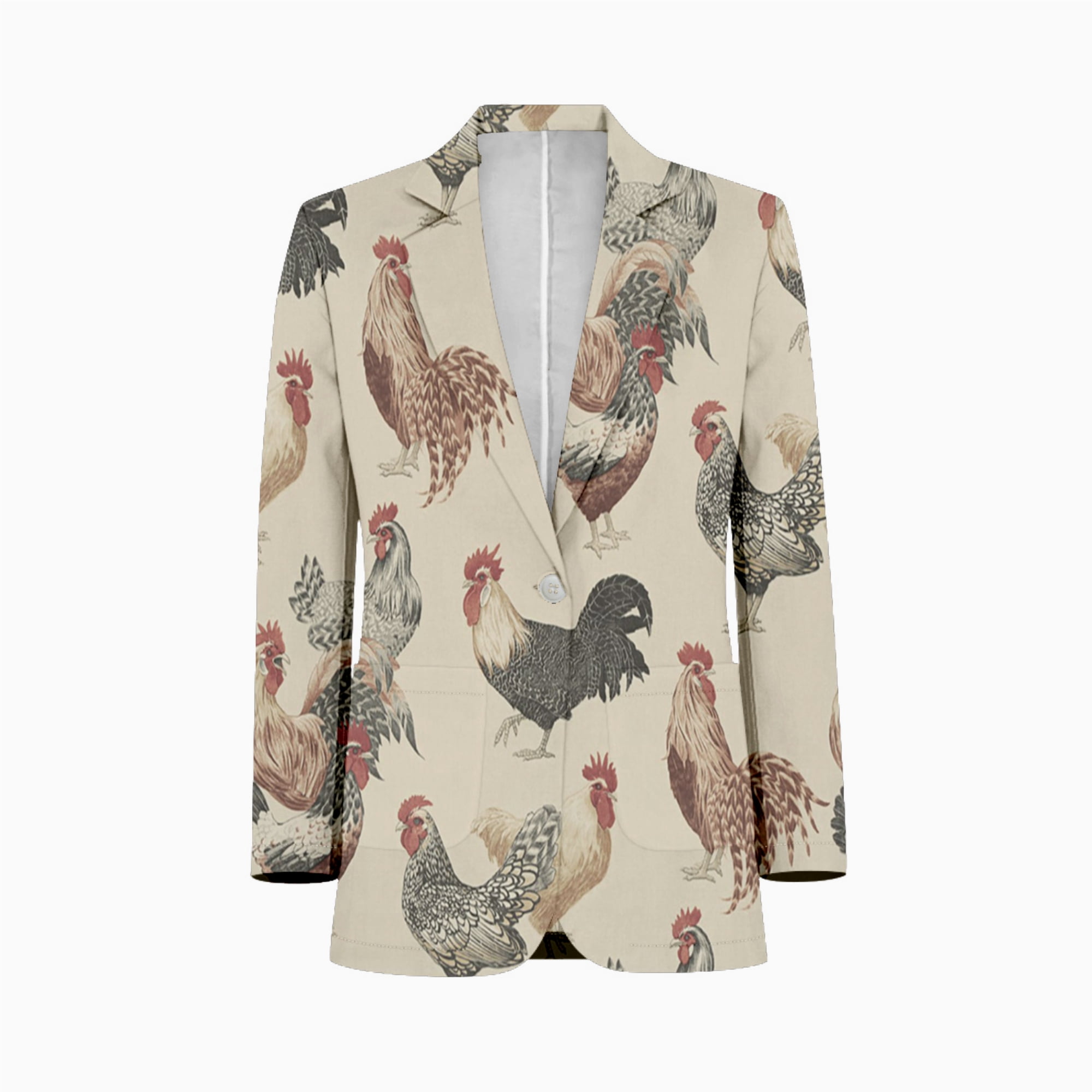 Chicken Pattern Men's Suit Blazer Casual Party Wear Slim Fit Suit ...