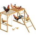 Chicken Perch with Swing Set, Roosting Bars for Chickens in Coop for ...
