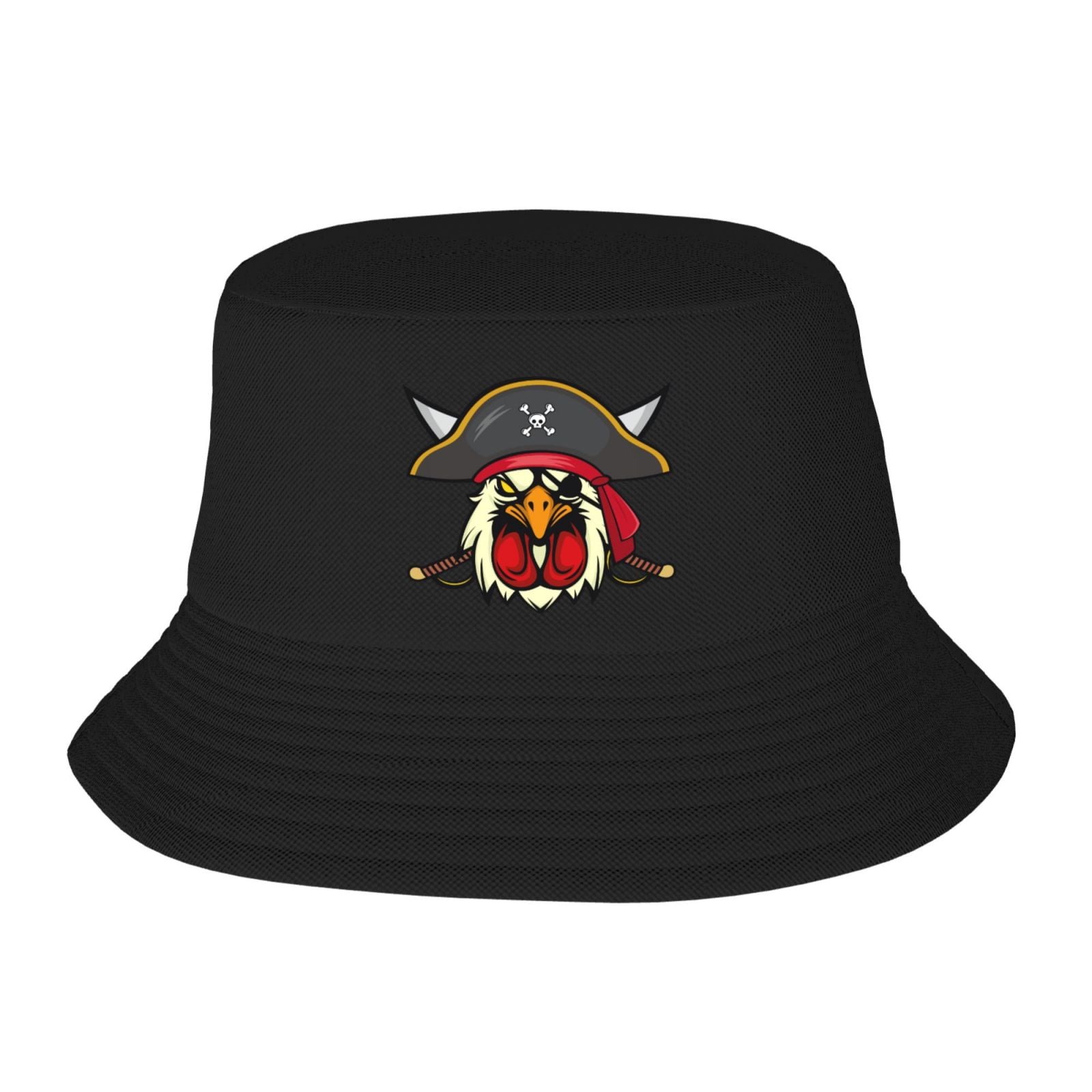 Chicken Pirate Bucket Hat For Womens And Mens Outdoor Beach Fisherman ...