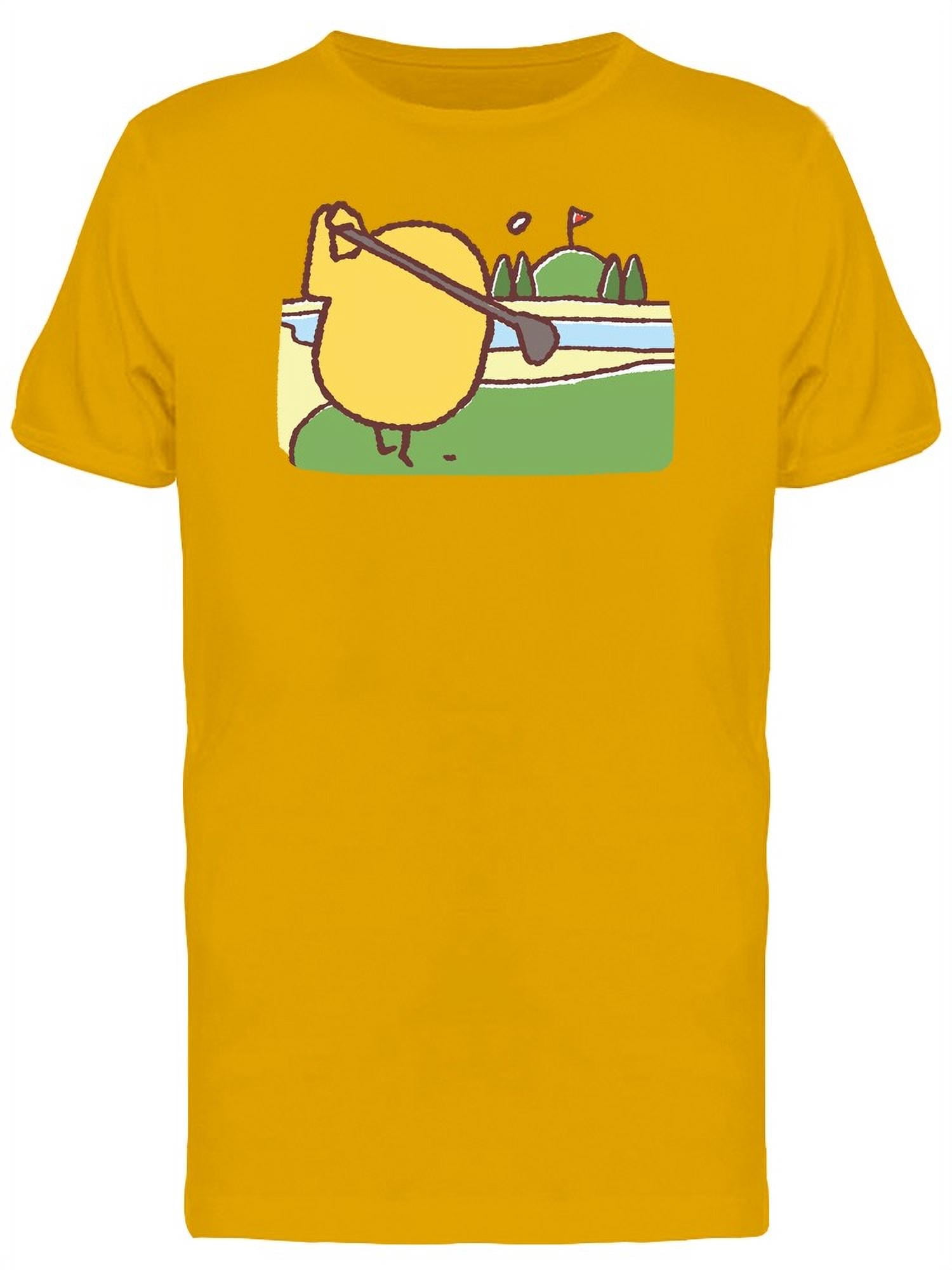 Chicken Playing Golf Cartoon T-Shirt Men -Image by Shutterstock, Male x ...