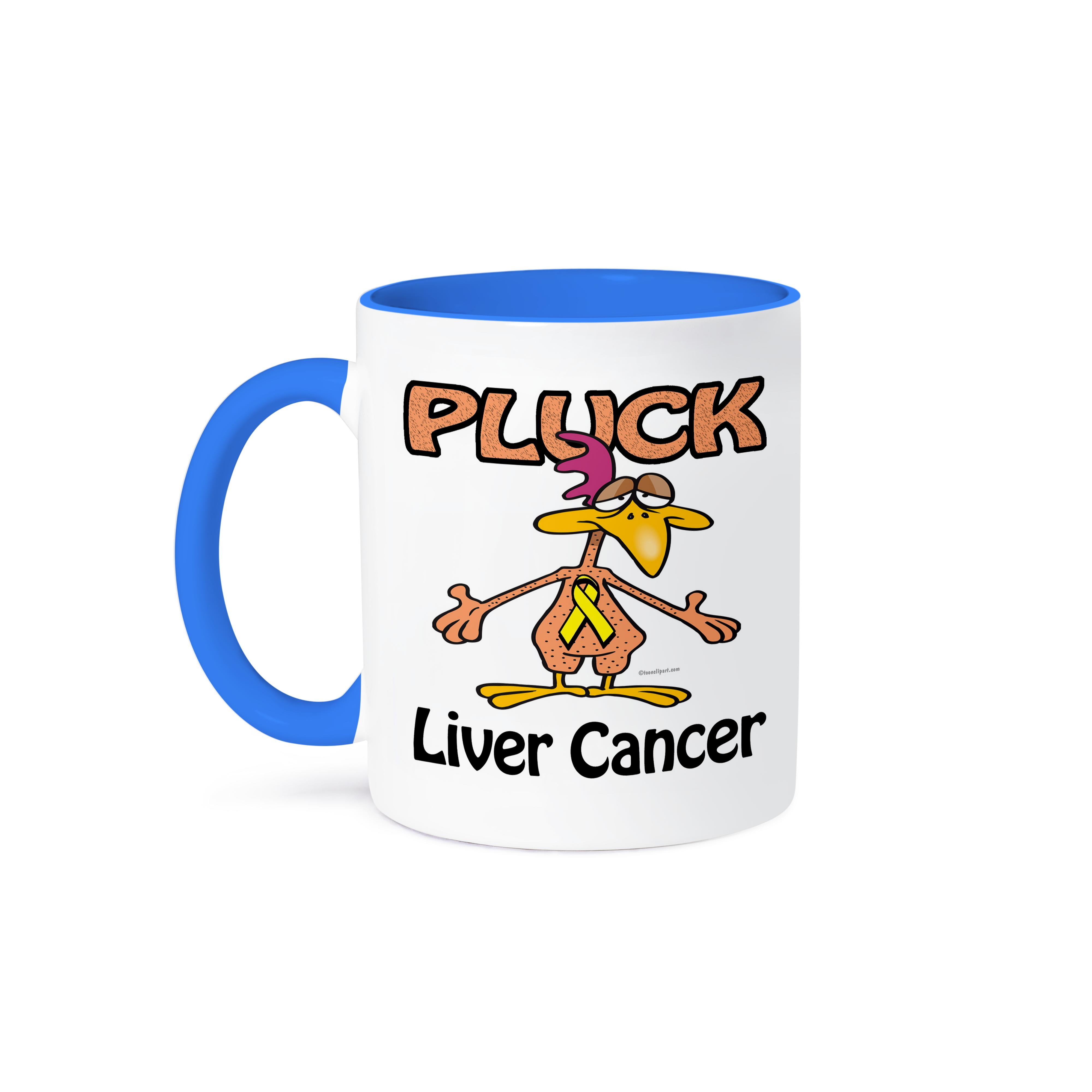 3dRose, Chicken Pluck Liver Cancer Awareness Ribbon Cause Design, 15oz ...