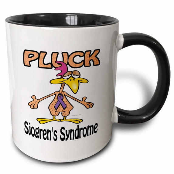 Chicken Pluck Sjogrens Syndrome Awareness Ribbon Cause Design, 15oz Two ...