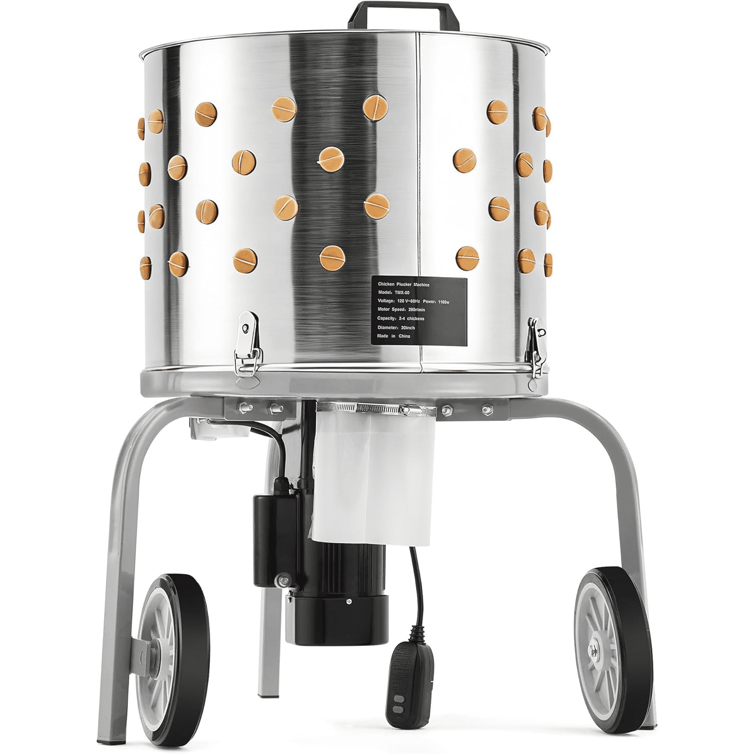 Chicken Plucker Machine with 15.7 in Drum, 550W & 280RPM Electric ...