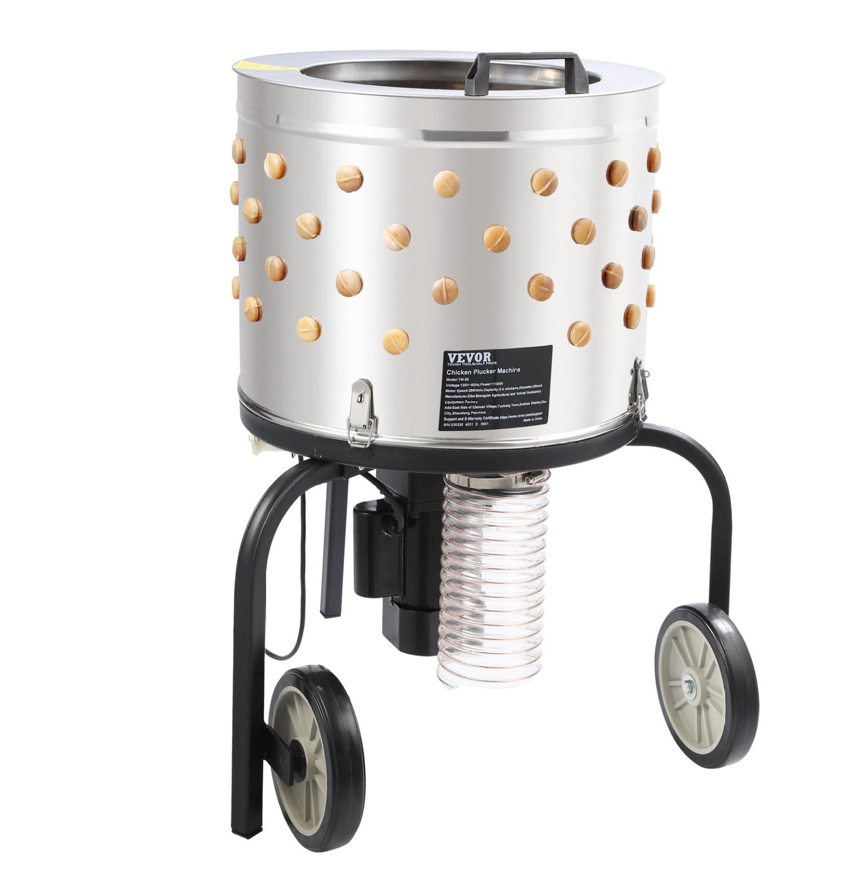 Chicken Plucker Machine, Plucker with 20-inch Stainless Steel Drum ...