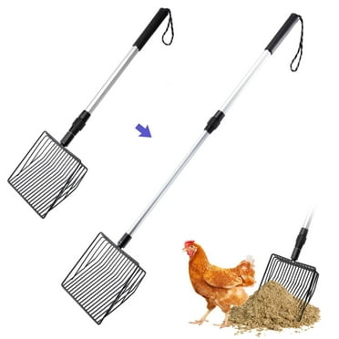 ZALALOVA Chicken Poop Scooper, 2-in-1 Metal Chicken Coop Accessori with ...