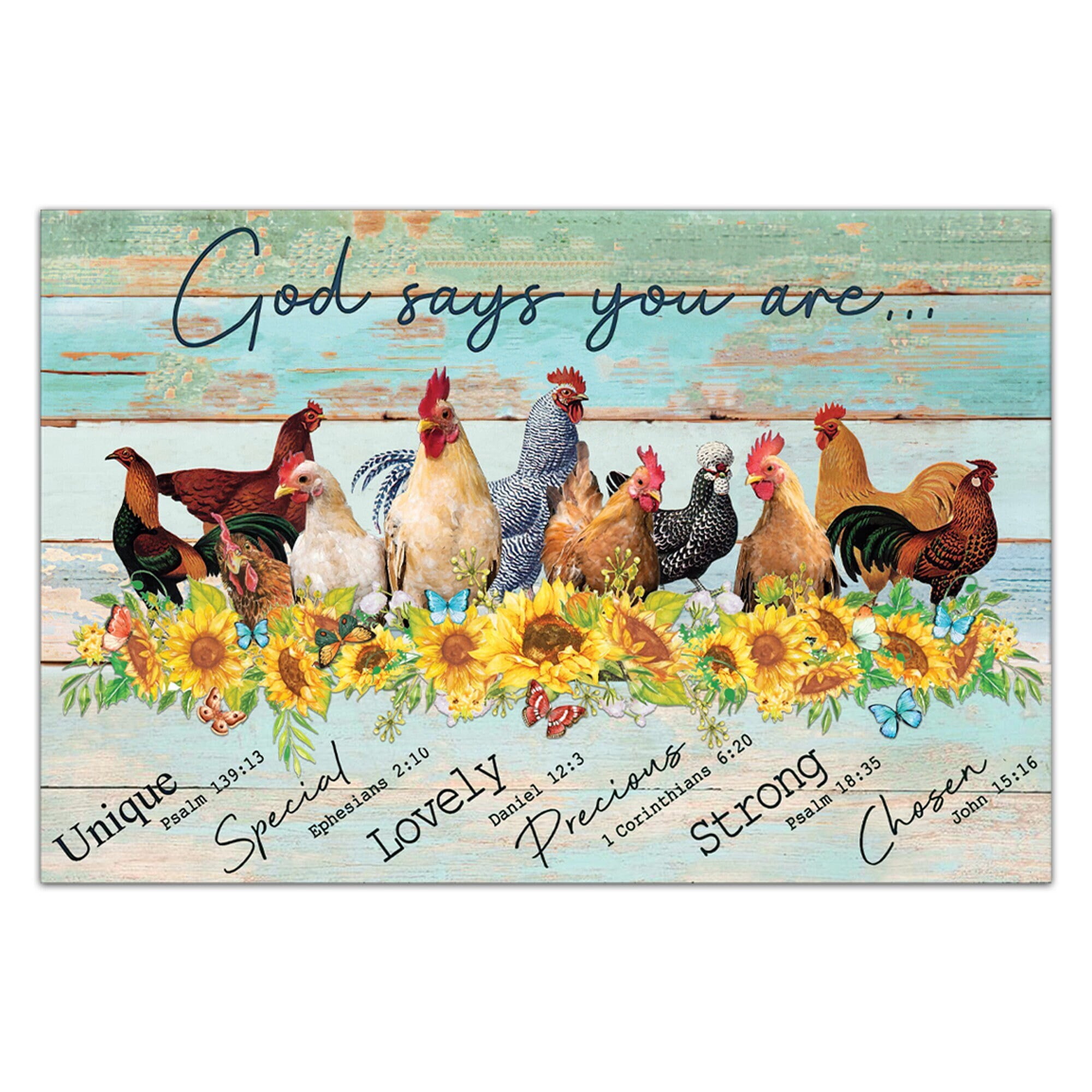 Chicken Poster, Chicken God Says You Are, Vintage Chicken Poster ...