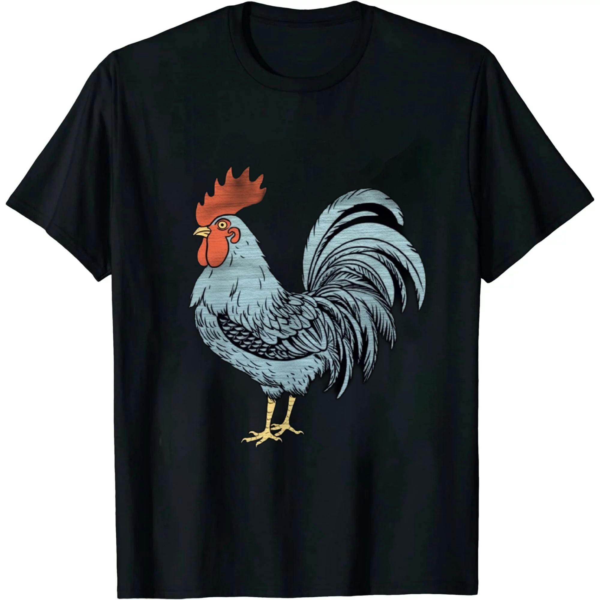 Chicken Print T Shirt for Women Funny Chicken Graphic Short Sleeve Farm ...