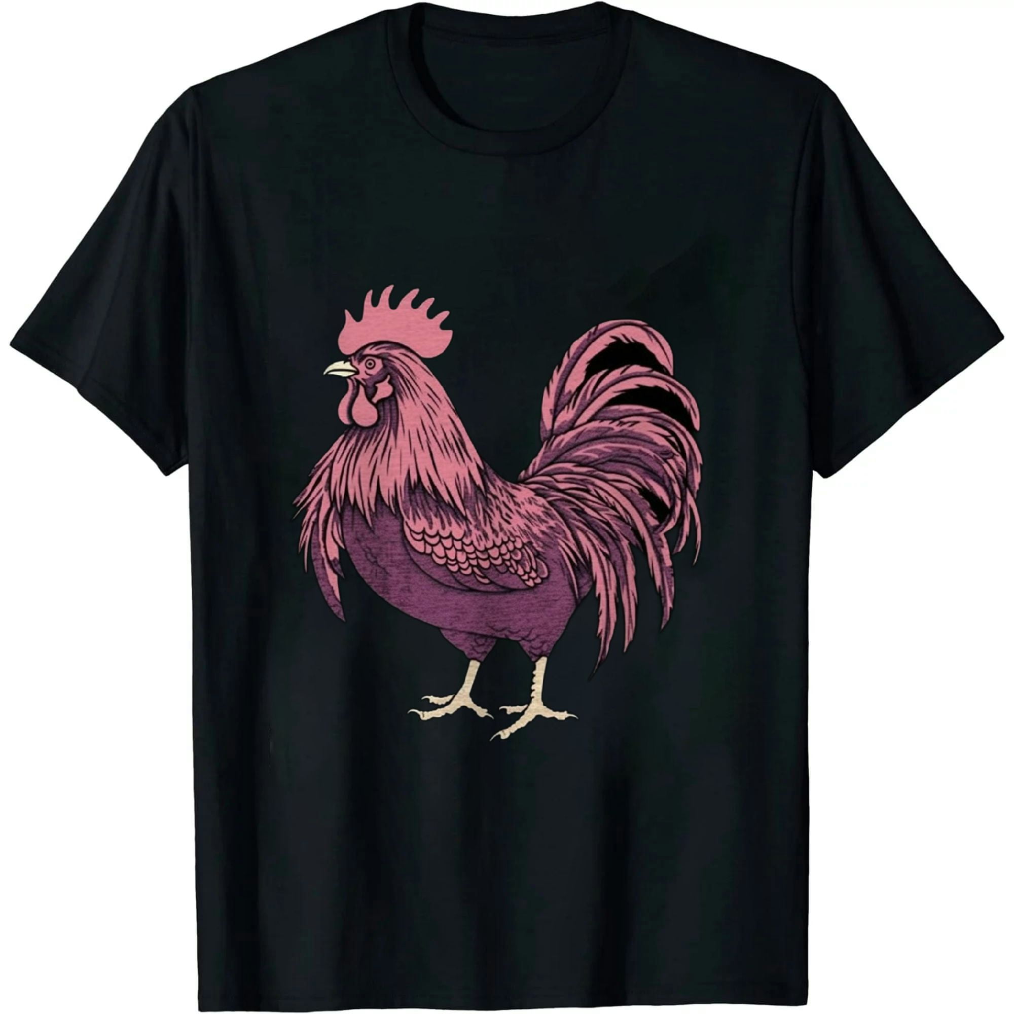Chicken Print T Shirt for Women Funny Chicken Graphic Short Sleeve Farm ...