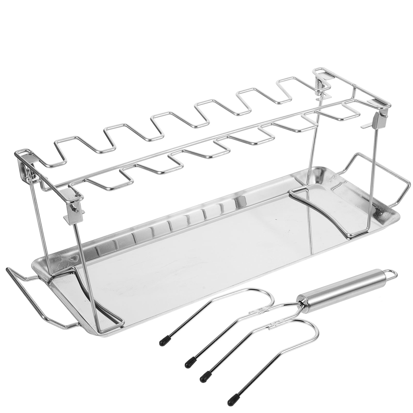 Chicken Rack Grill Roasting Pan Chicken Fork Safe BBQ Rack Drumstick ...