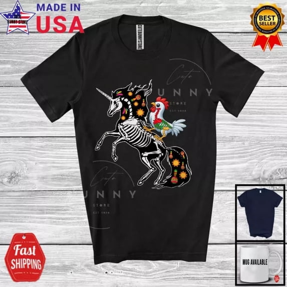 Chicken Riding Unicorn Skeleton, Cinco De Mayo Unicorn Farmer, Mexican ...