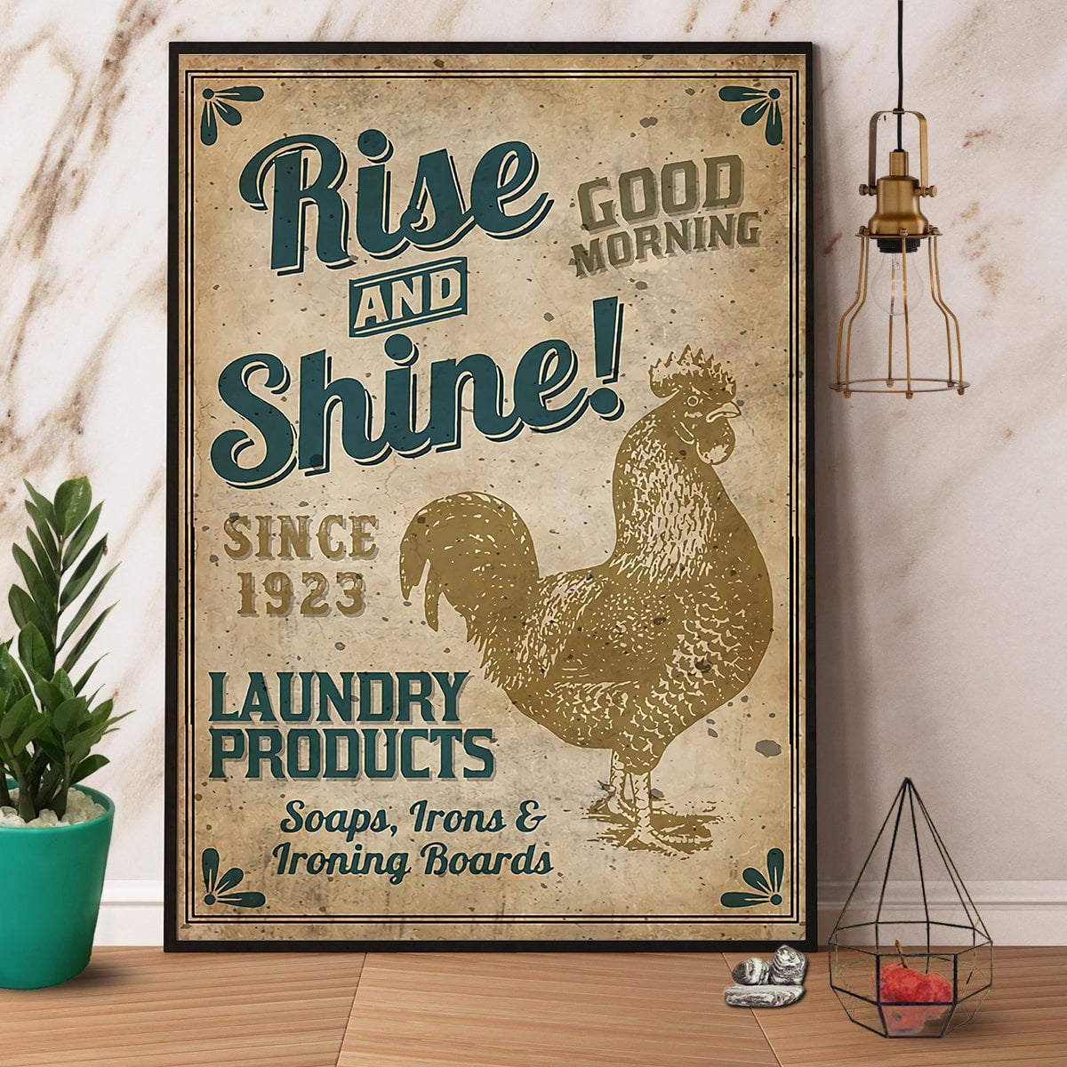 Chicken Rise And Shine Since 1923 Laundry Products Paper Poster No ...