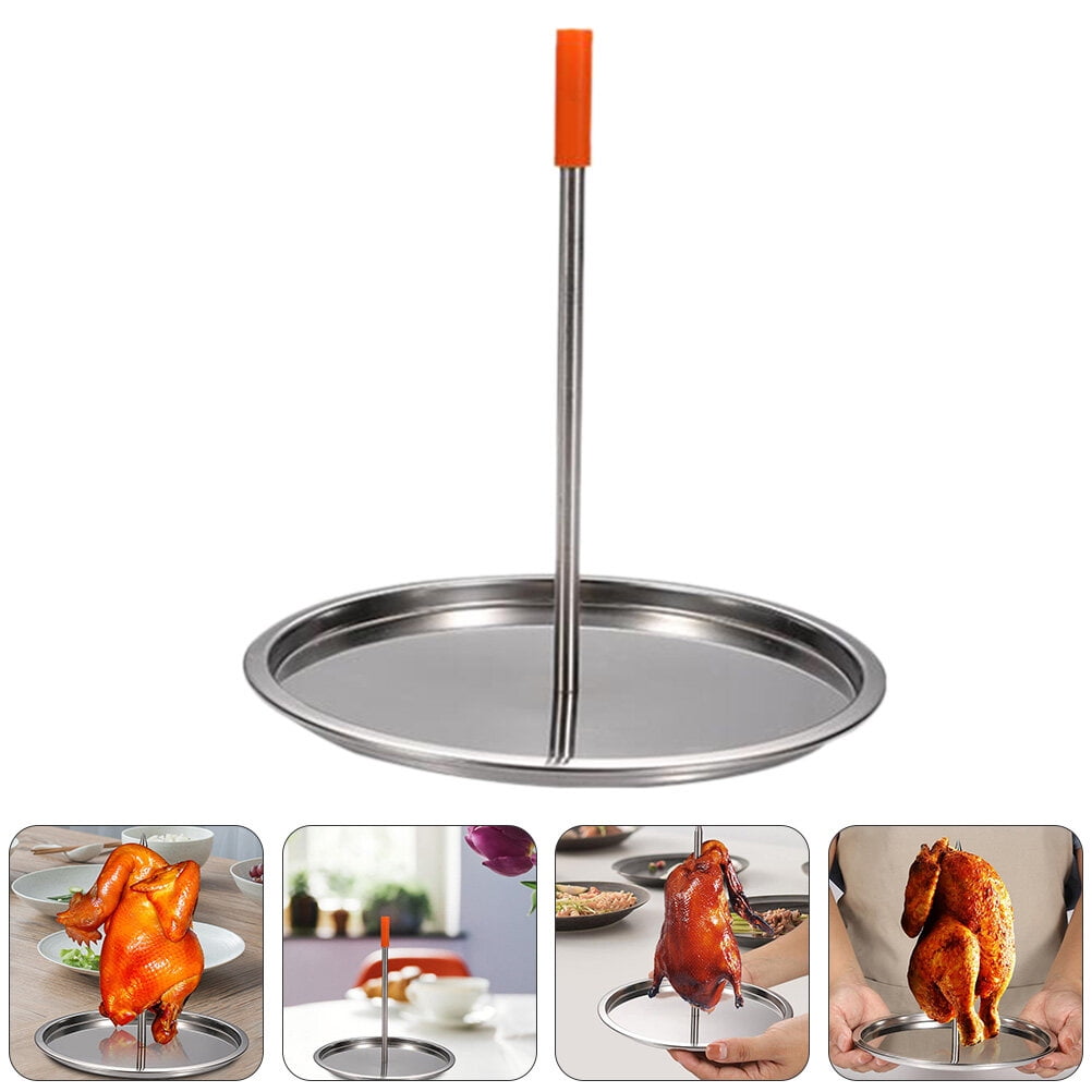 Chicken Roaster Rack Stainless Steel Vertical Skewer Brazilian Barbecue ...