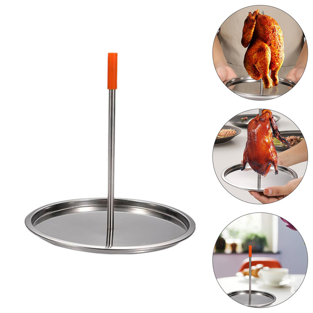 Chicken Roaster Rack Stainless Steel Vertical Skewer Brazilian Barbecue ...