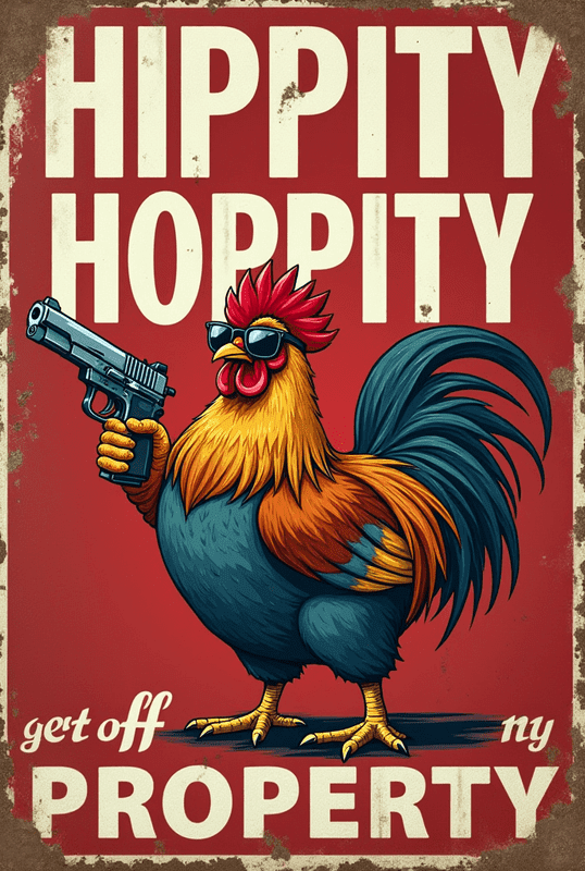 Chicken Room Sign Funny Metal Tin Signs Vintage Bedroom Door Decor ...