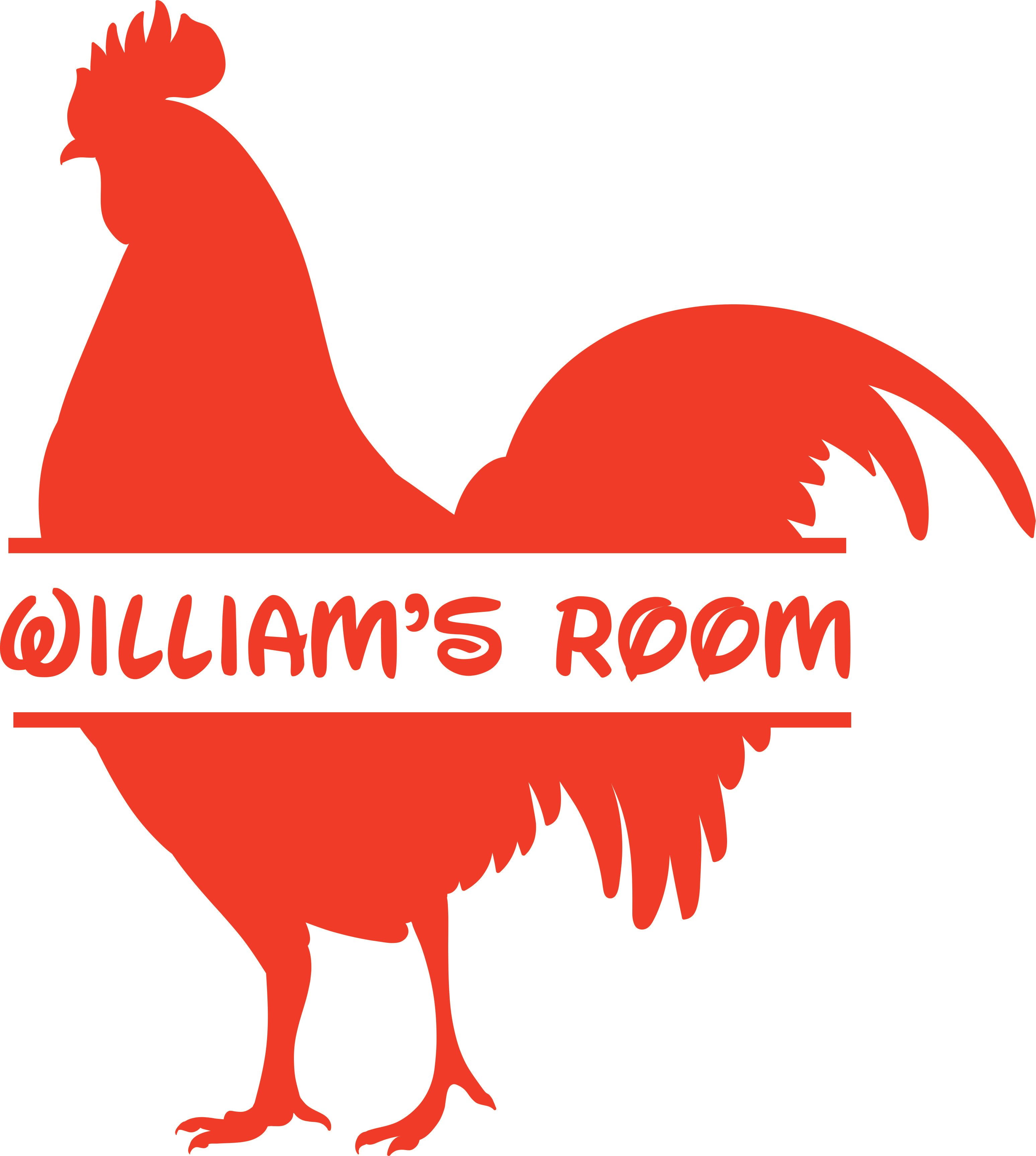 Chicken Rooster Hen Farm Animal Customized Wall Decal - Custom Vinyl ...