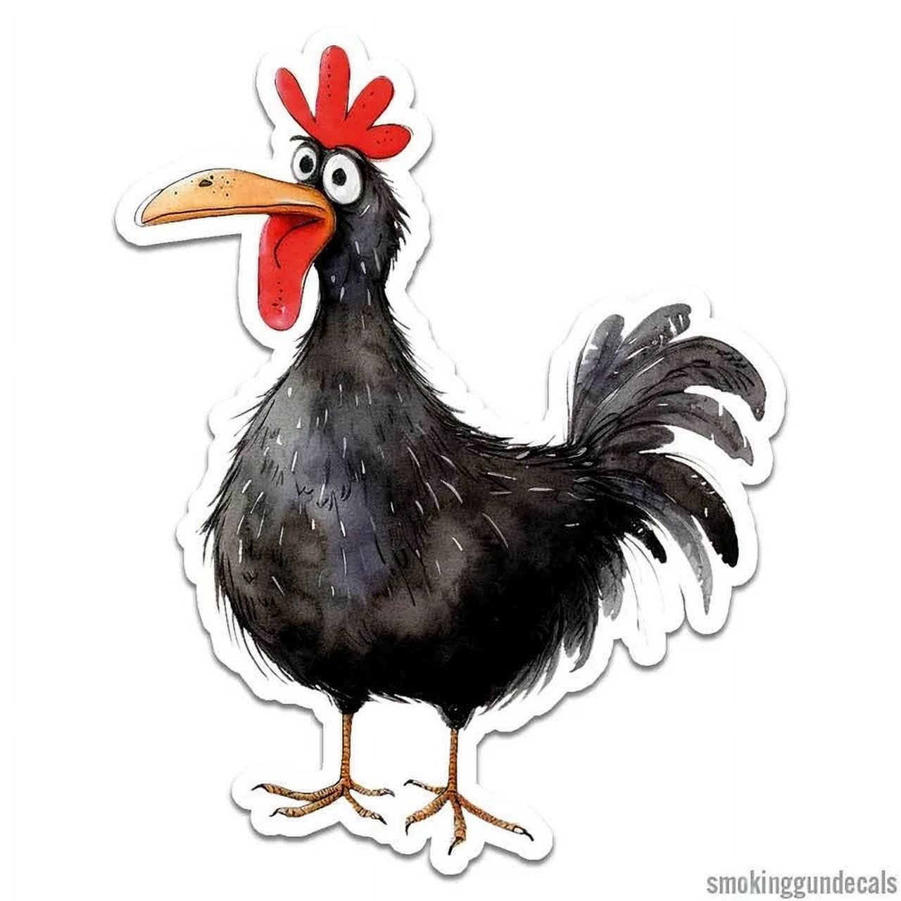 Chicken Rooster Sticker Indoor Outdoor Phone Decal Water Bottle ...
