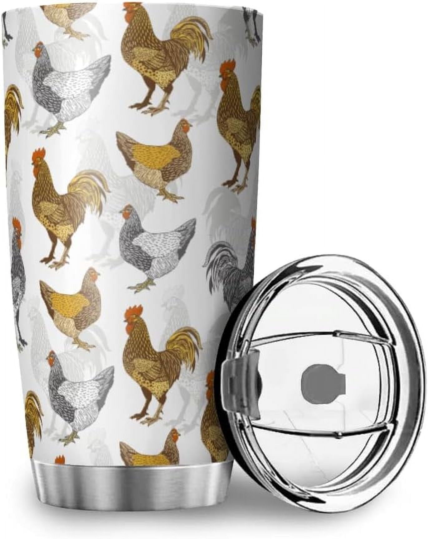 Chicken Rooster Tumbler Stainless Steel Vacuum Insulated Travel Mug ...