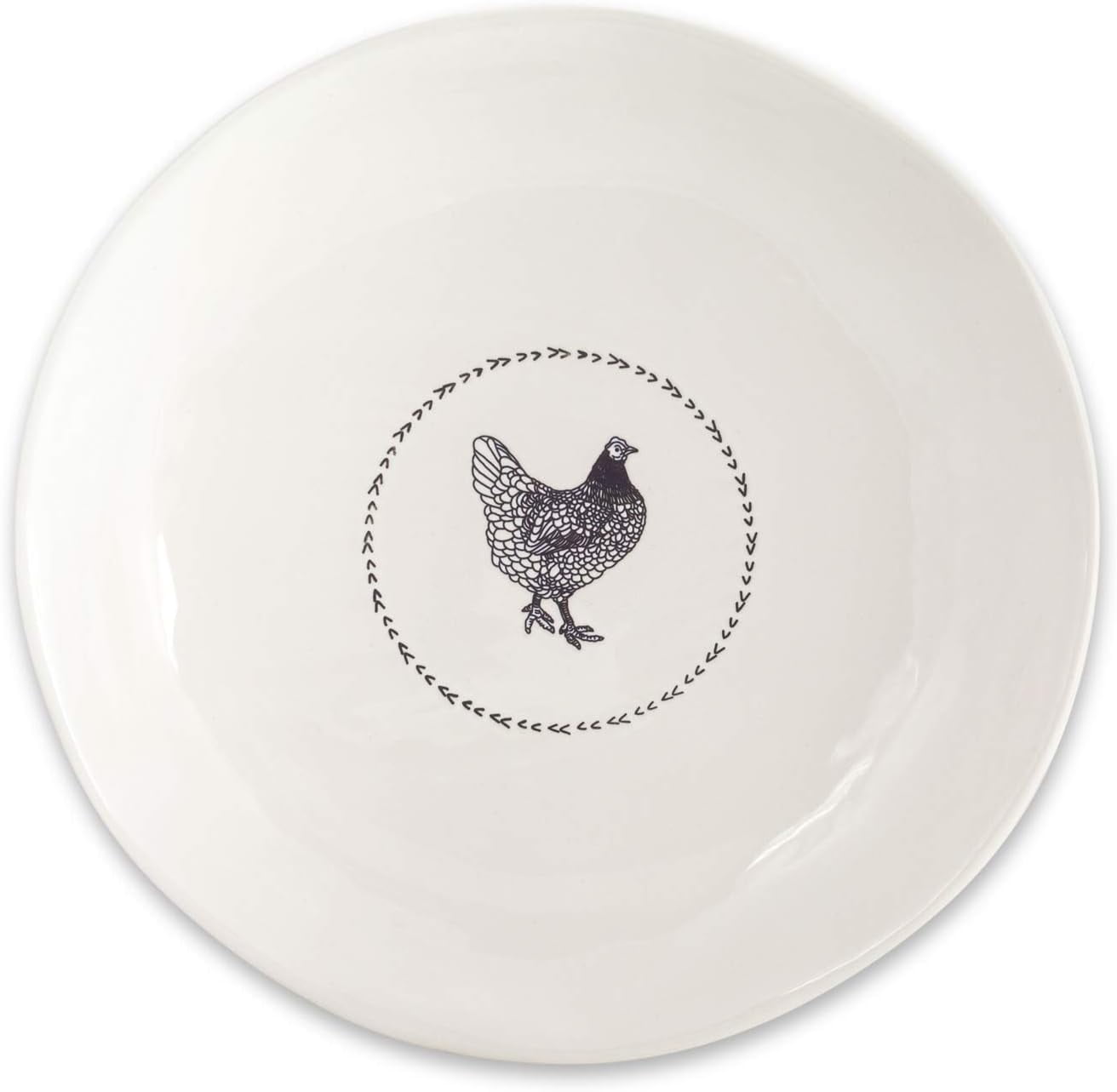 Chicken Round Platter (Set of 2) White, Black - Walmart.com