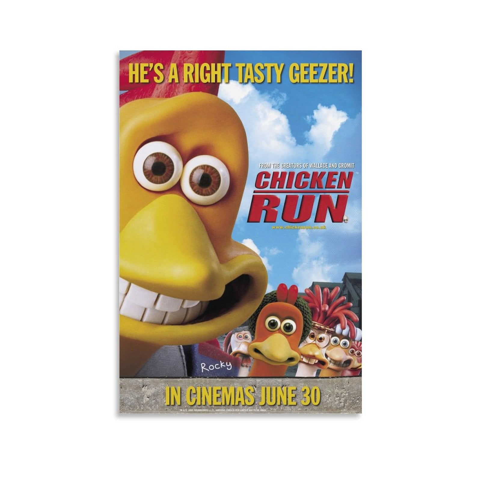 Chicken Run Classic Movie Poster Canvas Wall Art Poster Decorative ...