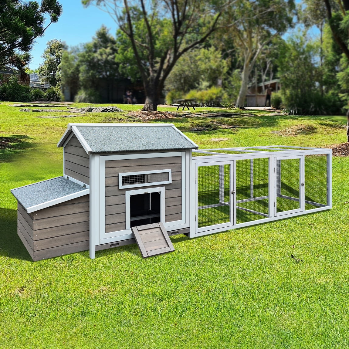 Chicken Run, Walk-in Large Wooden Chicken Coop, Large Chicken Coop with ...