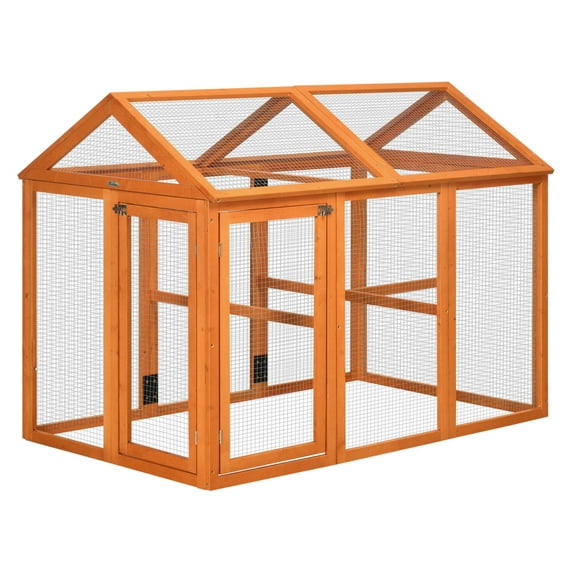 Chicken Run, Wooden Large Chicken Coop, Combinable Design with Perches ...