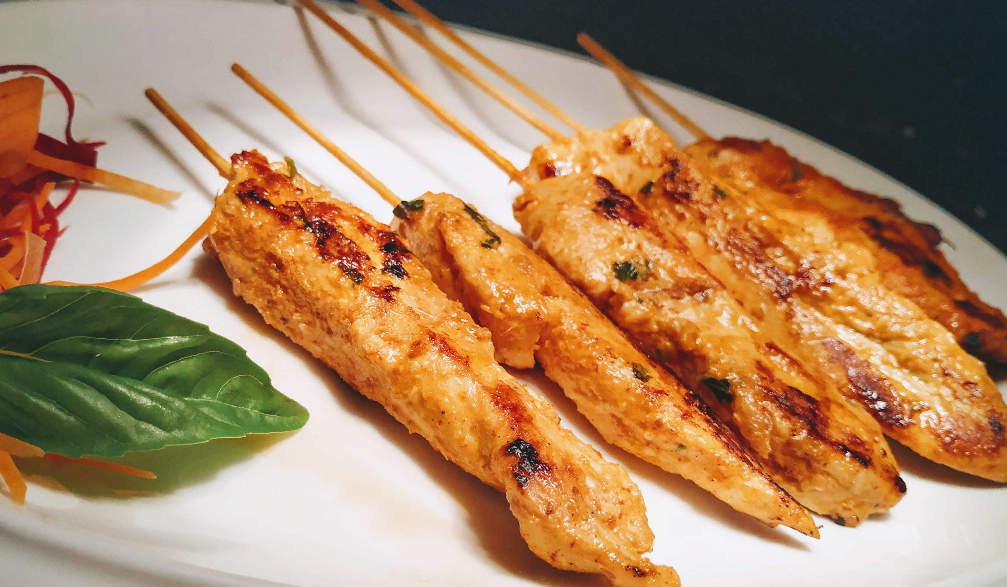 Chicken Satay Grilled Glossy Poster Picture Photo Print Banner ...