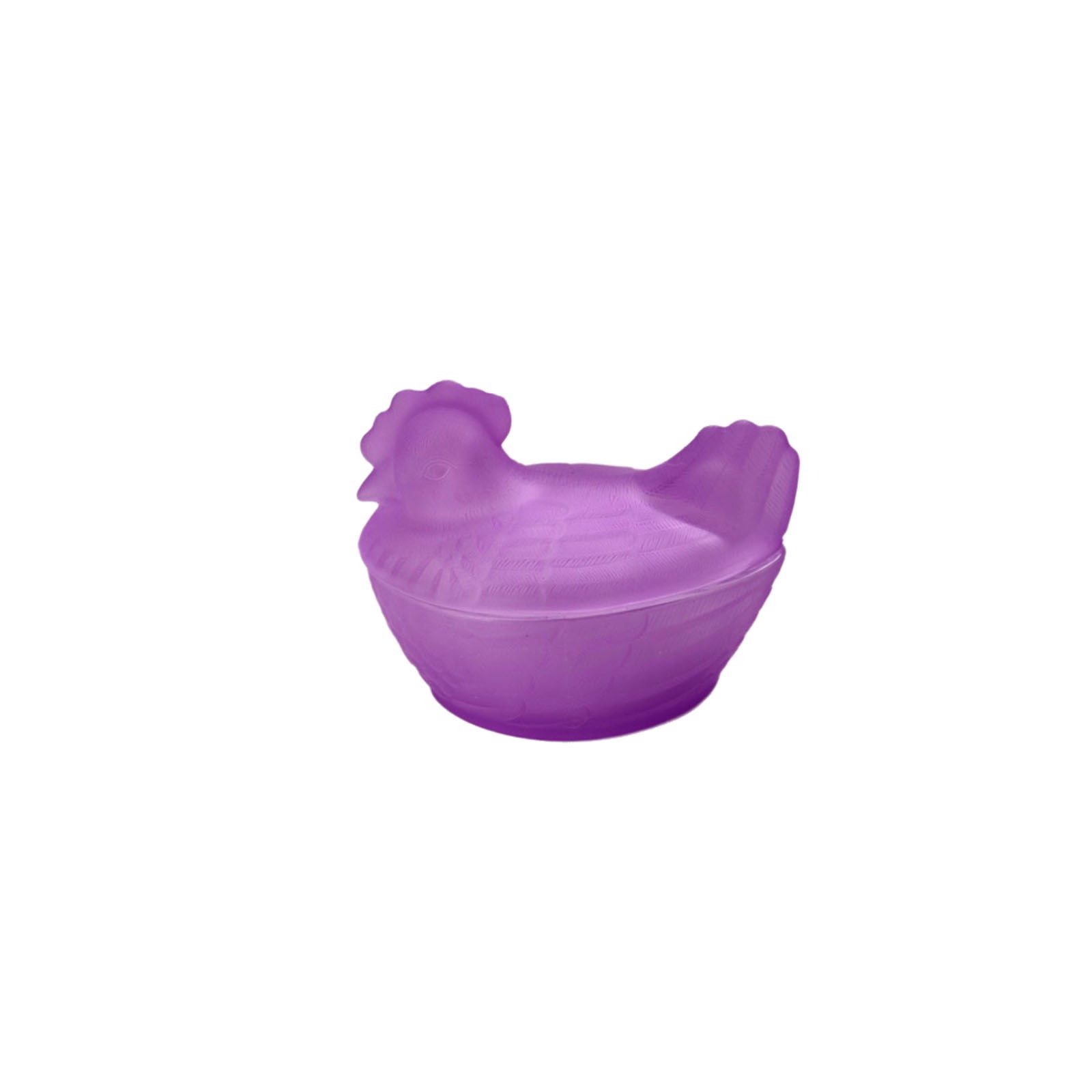 Chicken Shaped Glass Candy Dish, Chicken Candy Dish with Lid, Vintage ...