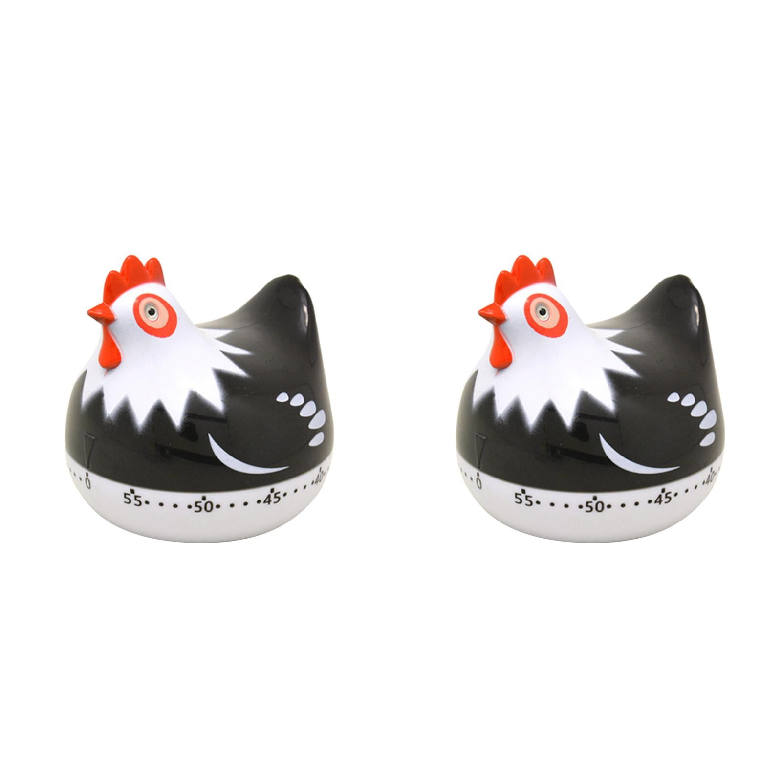 Chicken Shaped Egg Timer 60 Minute - 2.55" Cute Kitchen Timer with Loud ...
