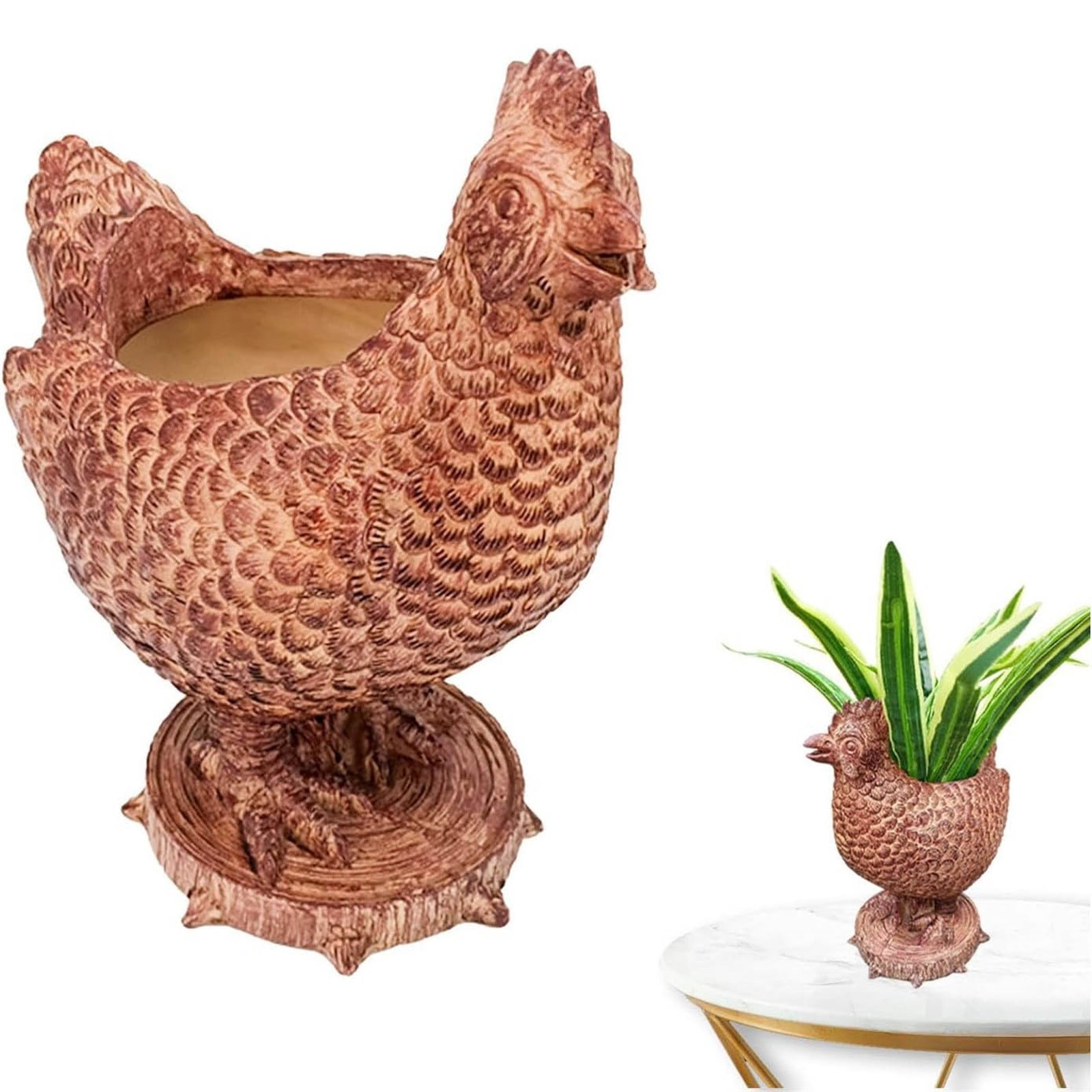 Chicken Shaped Flower Pots Cute Animal Potted Rooster Stand Party ...